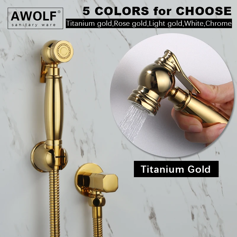 Awolf-5-Colors-Titanium-Gold-Handheld-Toilet-Bidet-Sprayer-Set-Solid ...