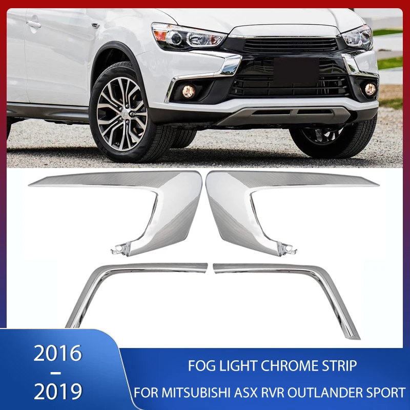 Front-Bumper-Chrome-Strip-Fog-Light-Cover-Reflective-Sticker-Trim-For ...