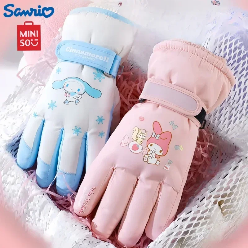 MINISO-Senrio-Hello-Kitty-Ski-Gloves-Adults-Kawaii-Winter-Windproof ...