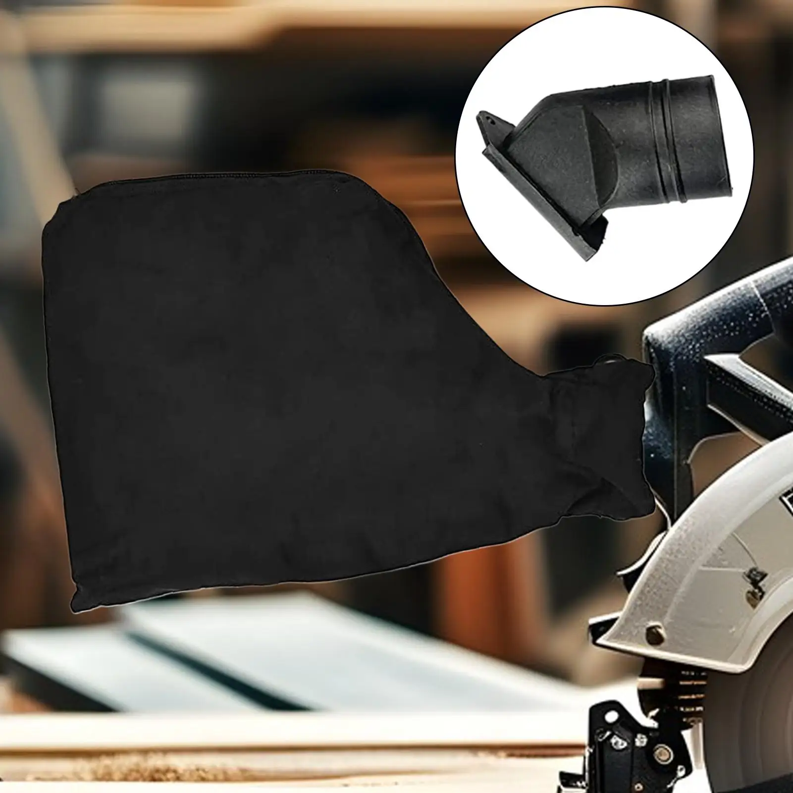 Miter Saw Dust Collector Dust Connector Bag Adjustable Attachment ...