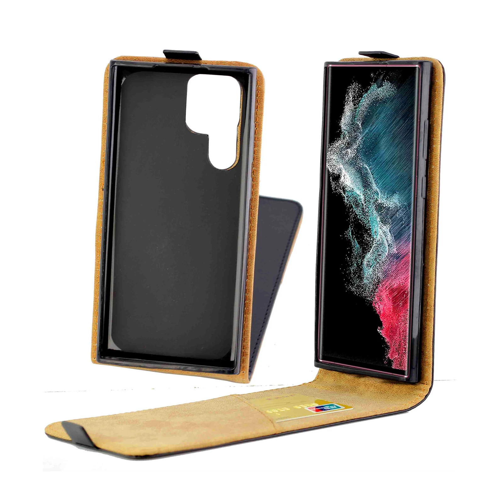 Magnetic-Vertical-Up-Down-Flip-Leather-Card-Slot-TPU-Back-Case-Cover ...