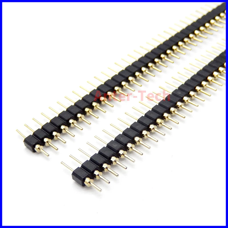 5pcs-40-Pin-Connector-Header-Round-Needle-1x40-Golden-Pin-Single-Row ...