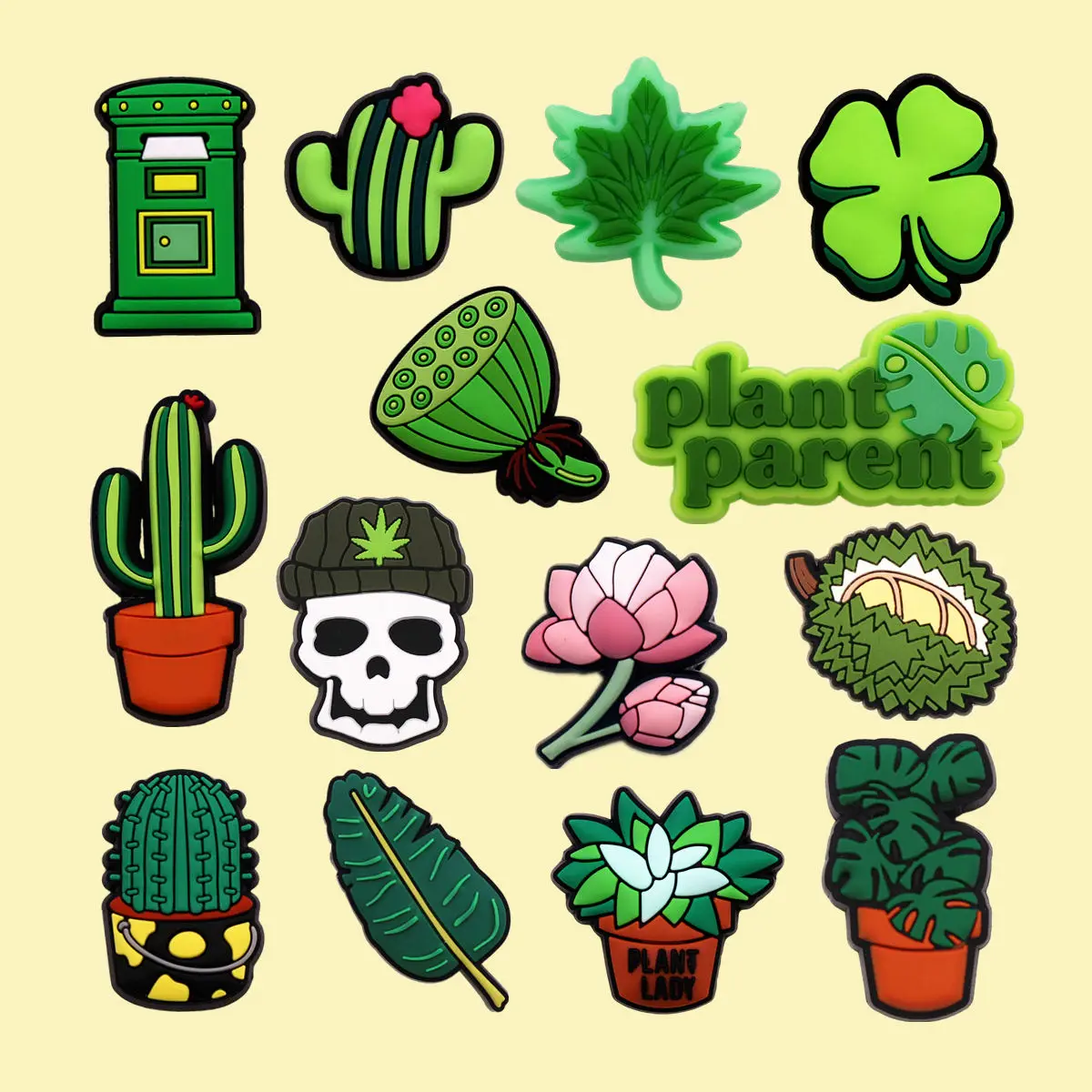 Single-Sale-Original-Shoe-Decoration-Cute-Cactus-Clover-Meteor-Durian ...