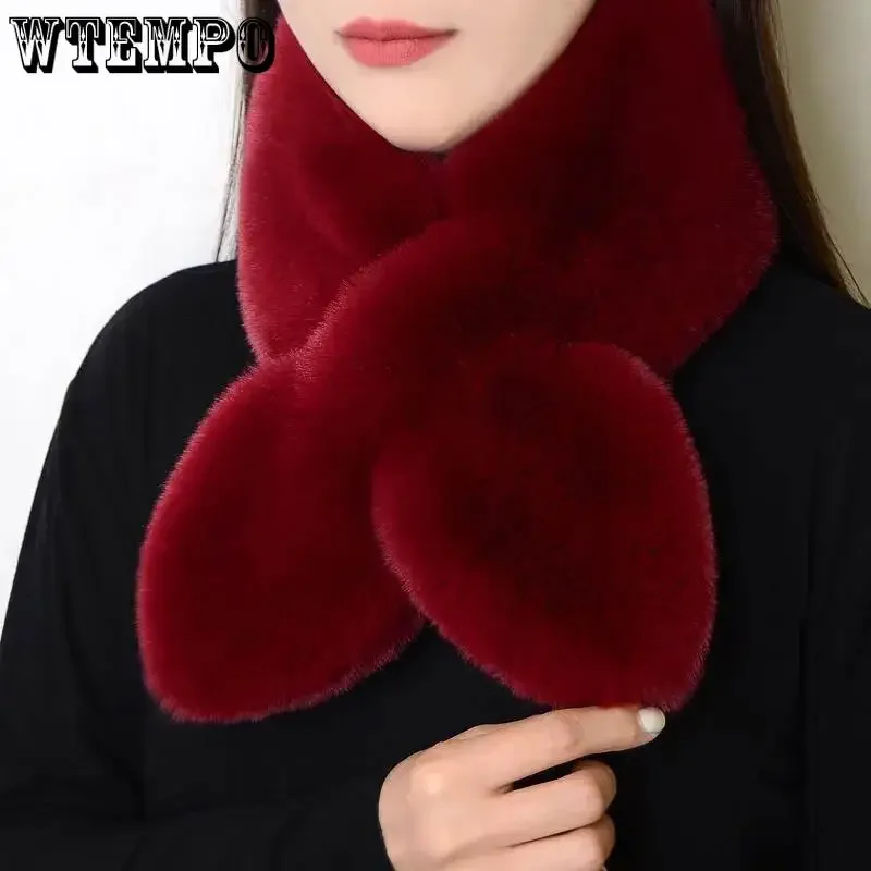 WTEMPO-Solid-Color-Scarves-for-Ladies-Neck-Warmers-Long-Fluffy-Scarf ...
