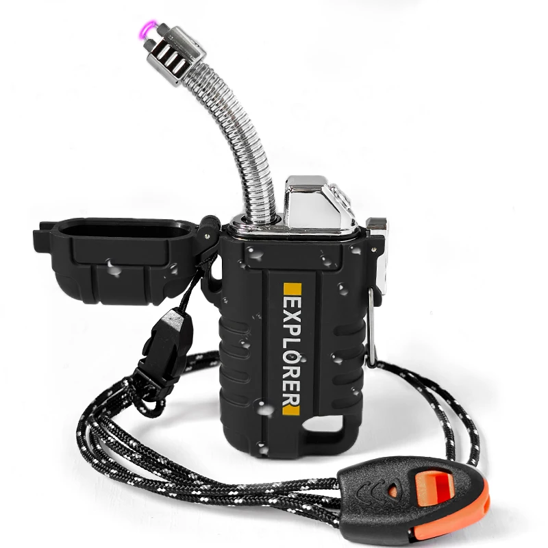 Waterproof-Double-Arc-Lighter-Rechargeable-Windproof-Plasma-Lighter ...