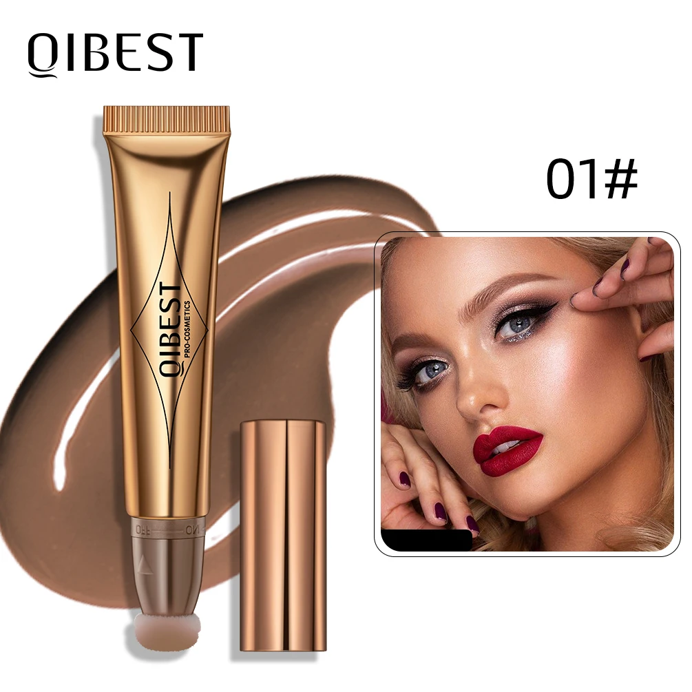 Qibest Liquid Contour With Cushion Applicator Natural Shimmer Finish ...
