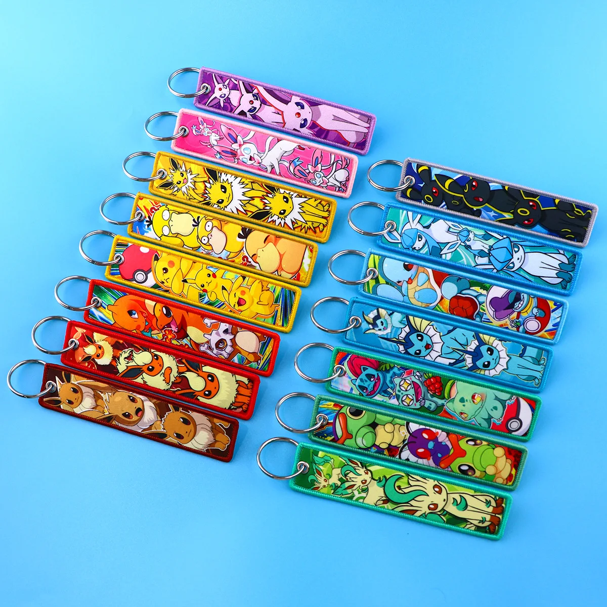 Pokemon-Woven-Mark-Keychain-Lanyard-Student-Campus-Piece-Lanyard-Woven ...