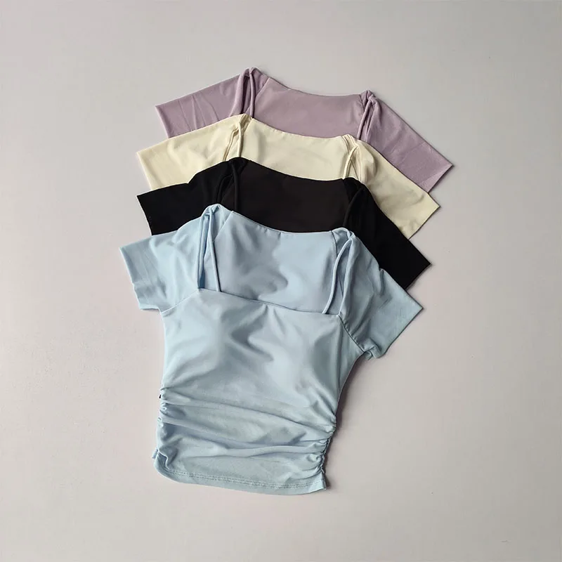 Zomer-Nieuwe-Nep-Tweedelige-Yoga-Jurk-Vast-Borstkussen-Sport-Mesh-Korte ...