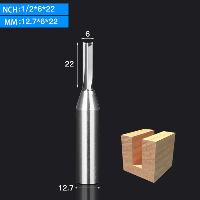 Vsharp 3 Flutes Multifunction TCT Straight Bit 12.7mm Fast Slotting ...