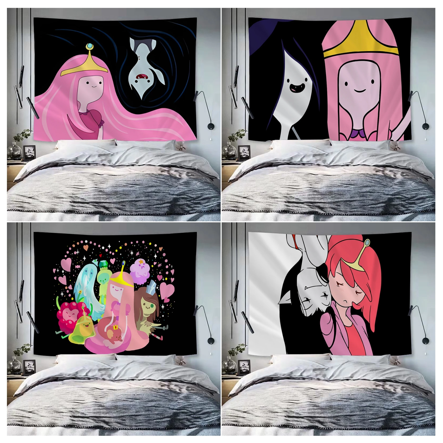 Adventure Time Princess Bubble Gum Tapestry Art Printing Wall Hanging ...