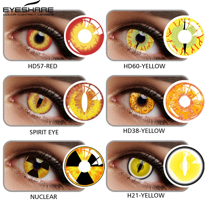 Yellow Cat Eyes Contacts