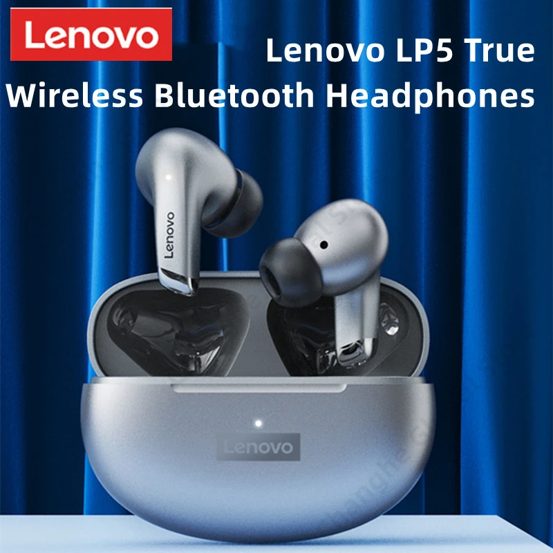 Lenovo lp5 verdadeiro sem fio bluetooth fone de ouvido tws in ear cancelamento de ruído alta ...