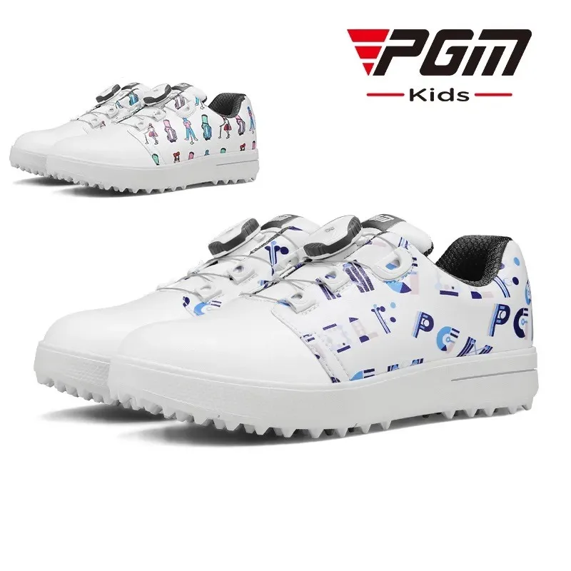 PGM-Golf-Sneakers-for-Boys-Sport-Wear-Kids-Shoes-Knob-Shoelace-Printed ...