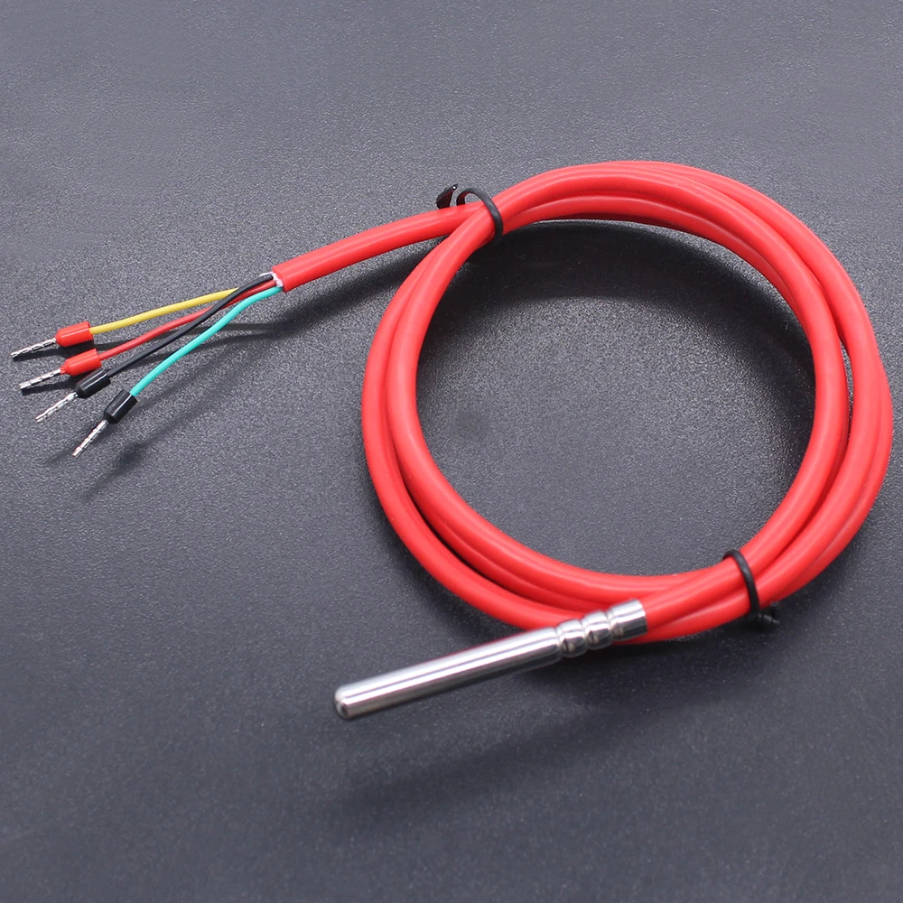 60-200-C-high-temperature-4-wire-type-PT100-thermal-sensor-6-50mm-probe ...