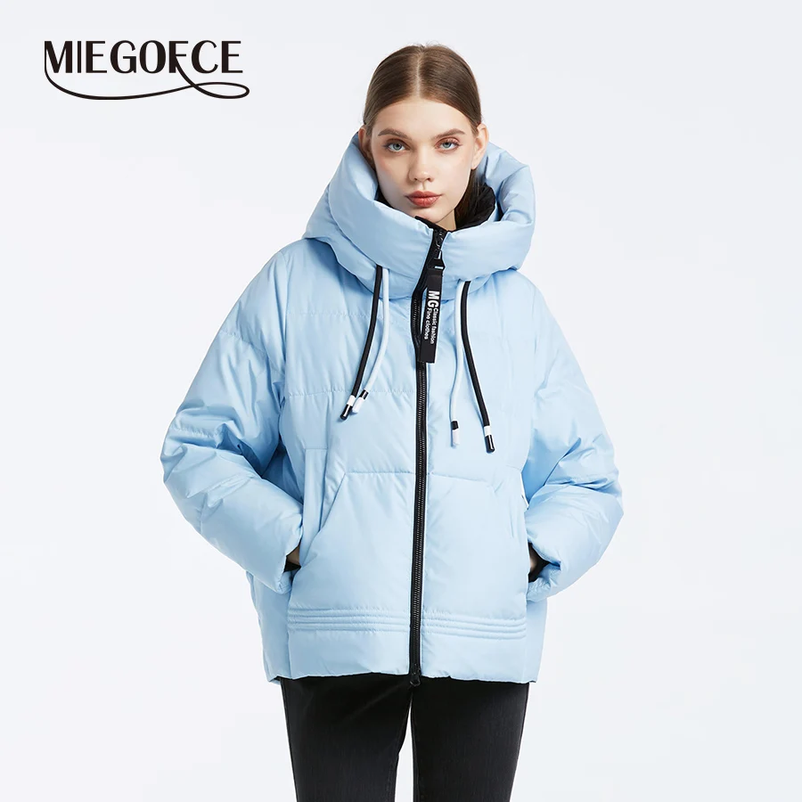 MIEGOFCE-2023-Winter-Casual-Women-s-Short-Coat-Long-Sleeve-Hooded ...
