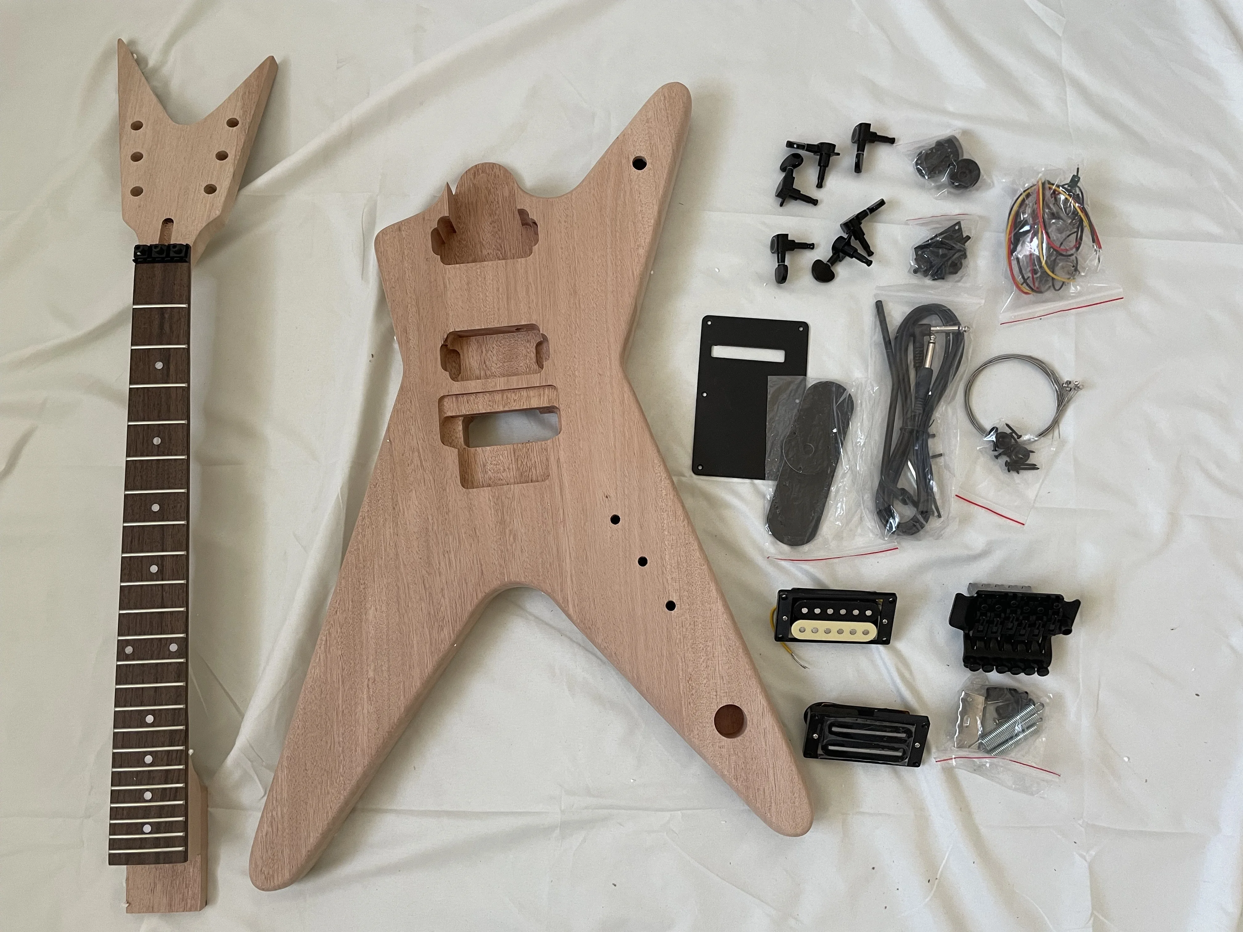 Diy-Electric-Guitar-Kit-Dimebag-ML-Type-Mahogany-Body-Rosewood ...