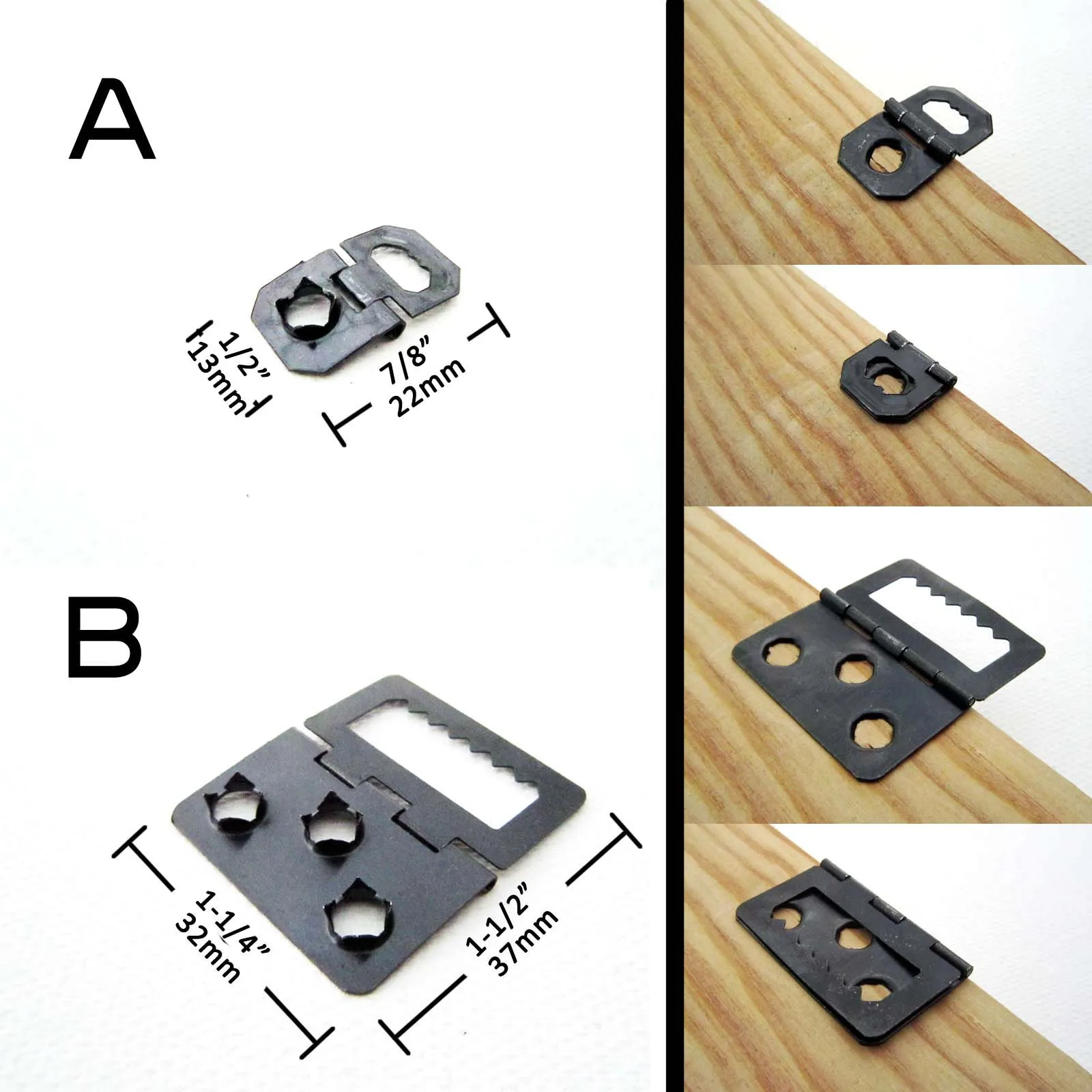 25x-Foldable-Hinge-Self-Attach-Furniture-Picture-Photo-Frame-Backboard ...