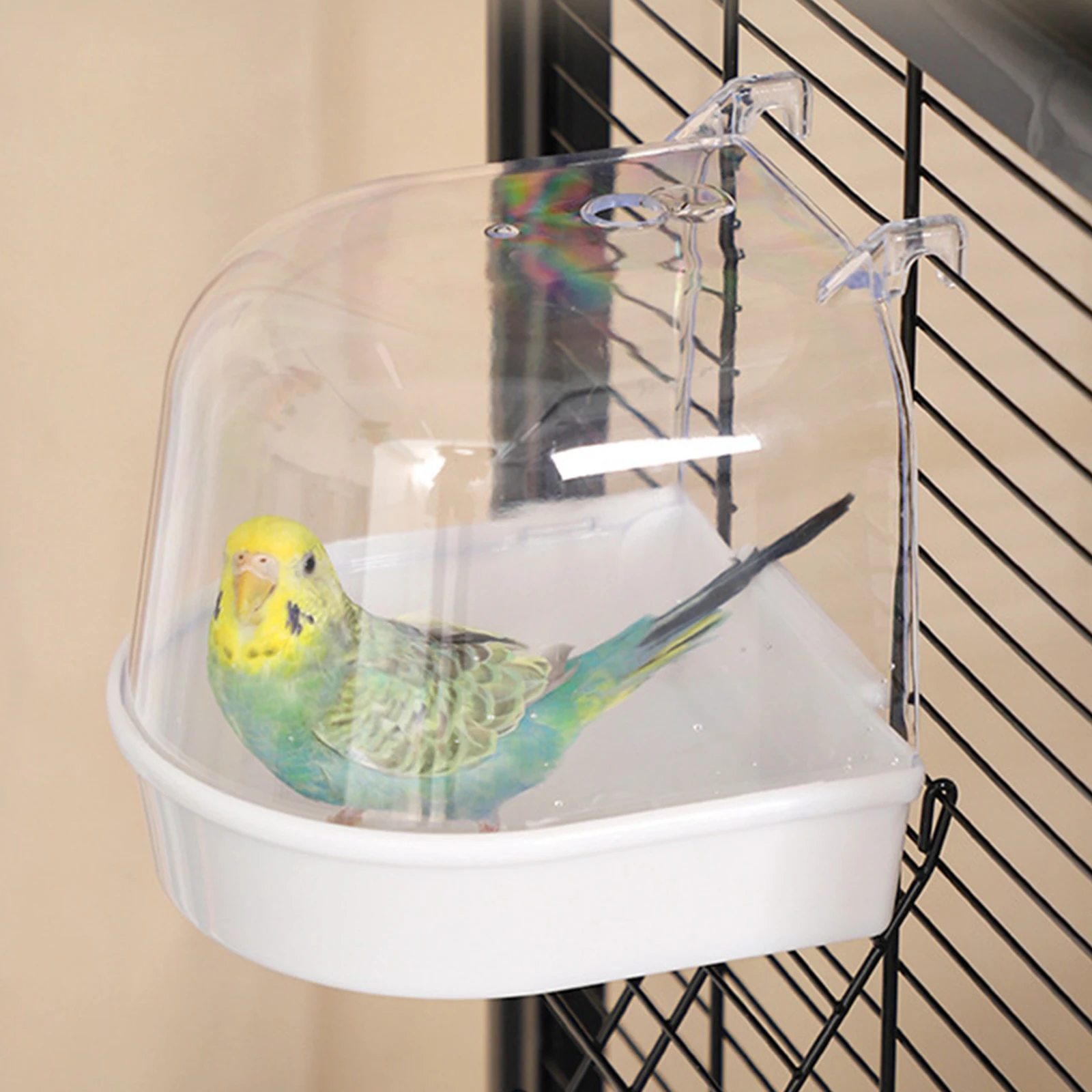 Parrot-Hanging-Bathtub-Budgie-Easy-to-Install-Canary-Cage-Accessories ...