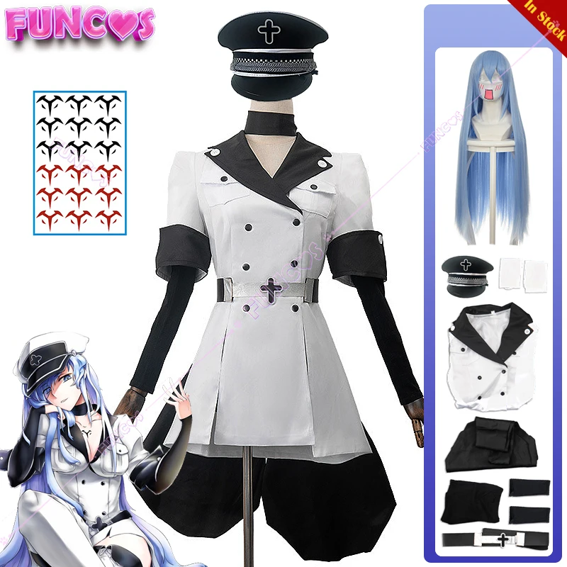 Anime-Akame-Ga-KILL-Jaegers-disfraz-de-Esdeath-esese-peluca-sombrero ...