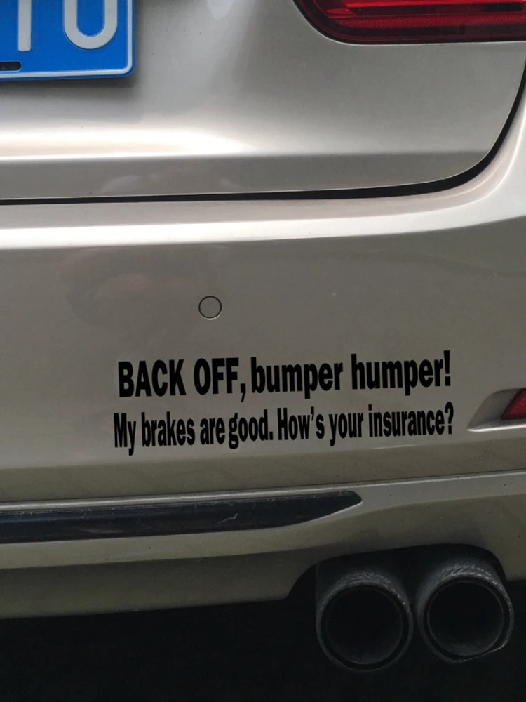 "Back up, bumper!"! Funny words prompt stickers to make your car more ...