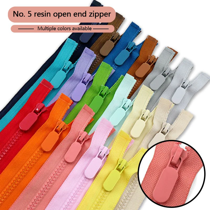 1pcs-50cm-Resin-Zipper-No-5-Open-Ended-Slider-Long-Zip-Double-Open ...