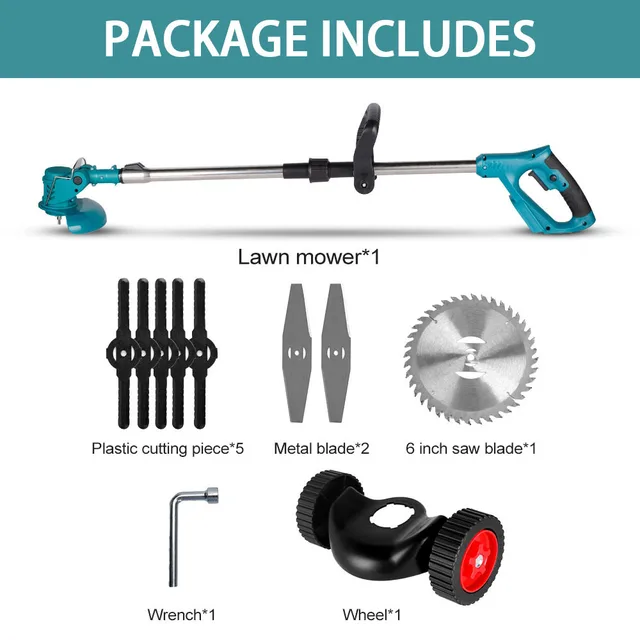 Handheld Electric Lawn Mower Foldable Trimmer Adjustable Garden Pruning ...
