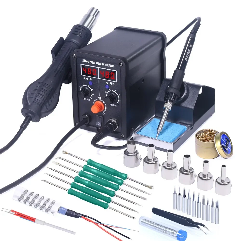 Silverflo-8586D-IIIPRO-Hot-Air-Welding-Station-2-IN-1-Soldering-Station ...