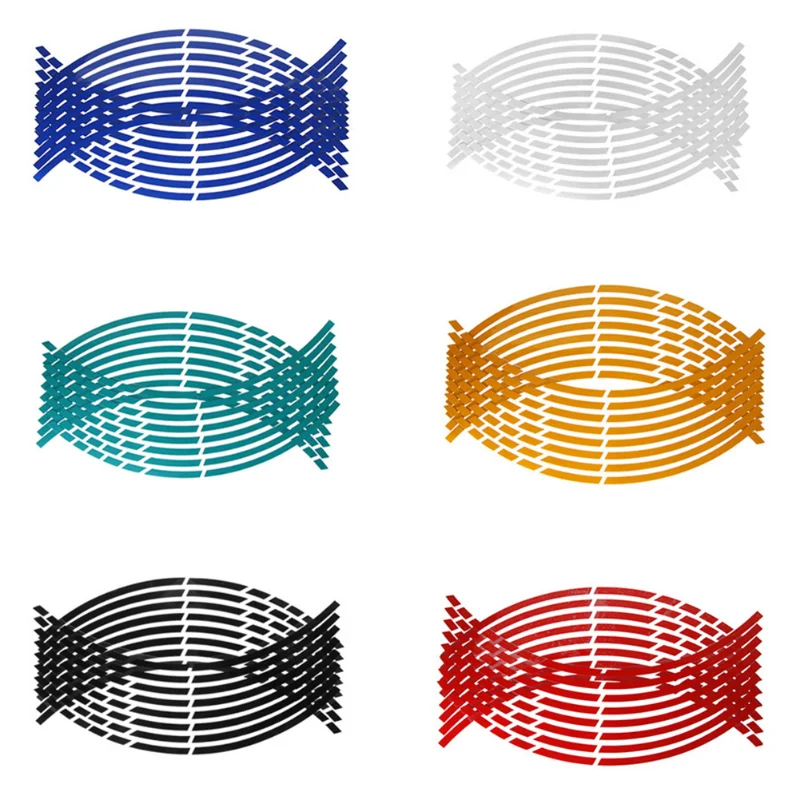 17-18-Reflective-Motorcycle-Car-Wheel-Tire-Stickers-Reflective-Rim-Tape ...