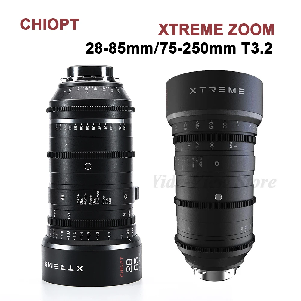 Chiopt Xtremer Zoom 28-85mm 75-250mm T3.2 Compact Zoom Film Cine Lens ...