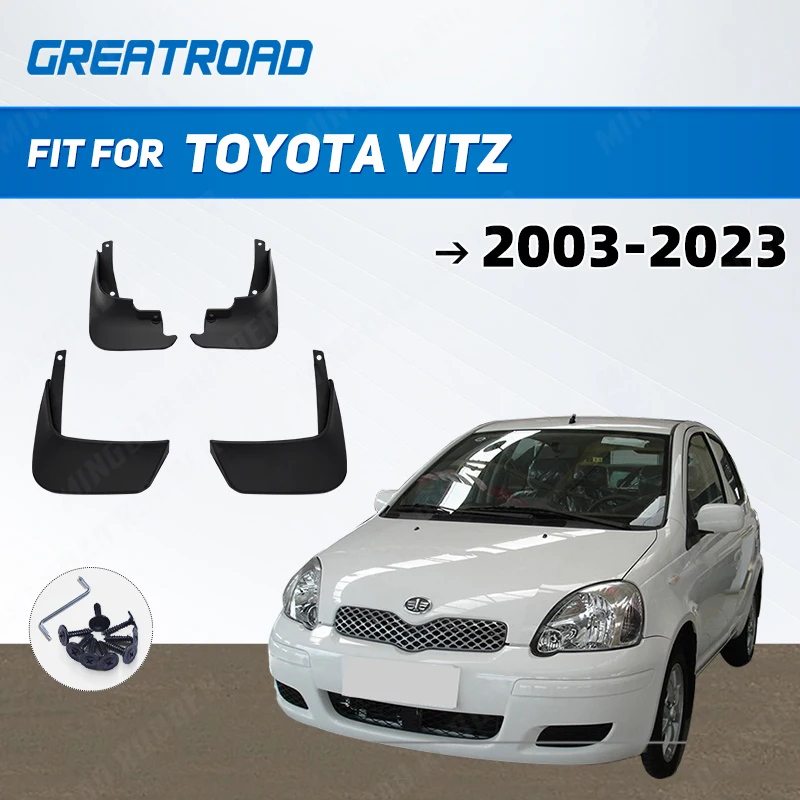 4Pcs Mud Flaps Splash Guards For Toyota Vitz 2003 04 05 06 07 08 09 ...