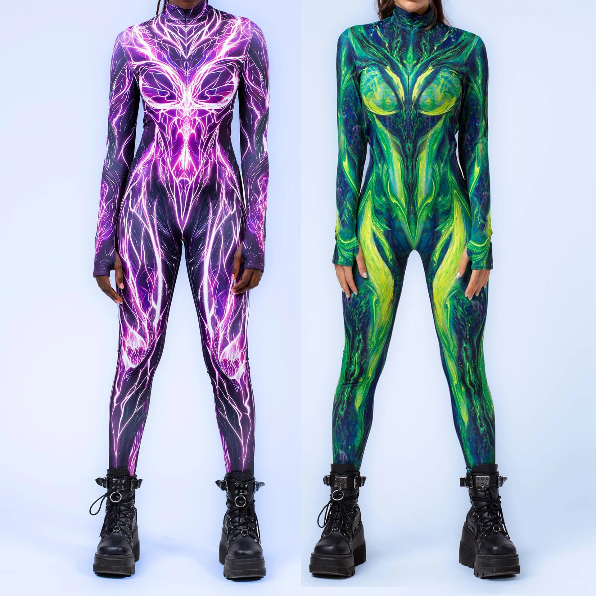 Mono-de-Cosplay-Cyber-para-mujer-mono-Punk-traje-Zentai-de-fiesta-traje ...