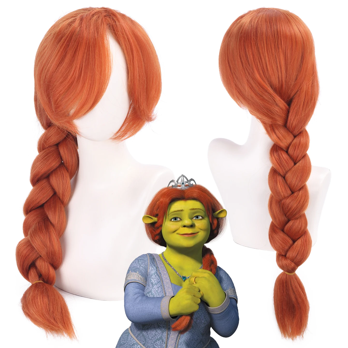 Cross-border wig for foreign trade, Princess Fiona of Shrek, cos wig ...