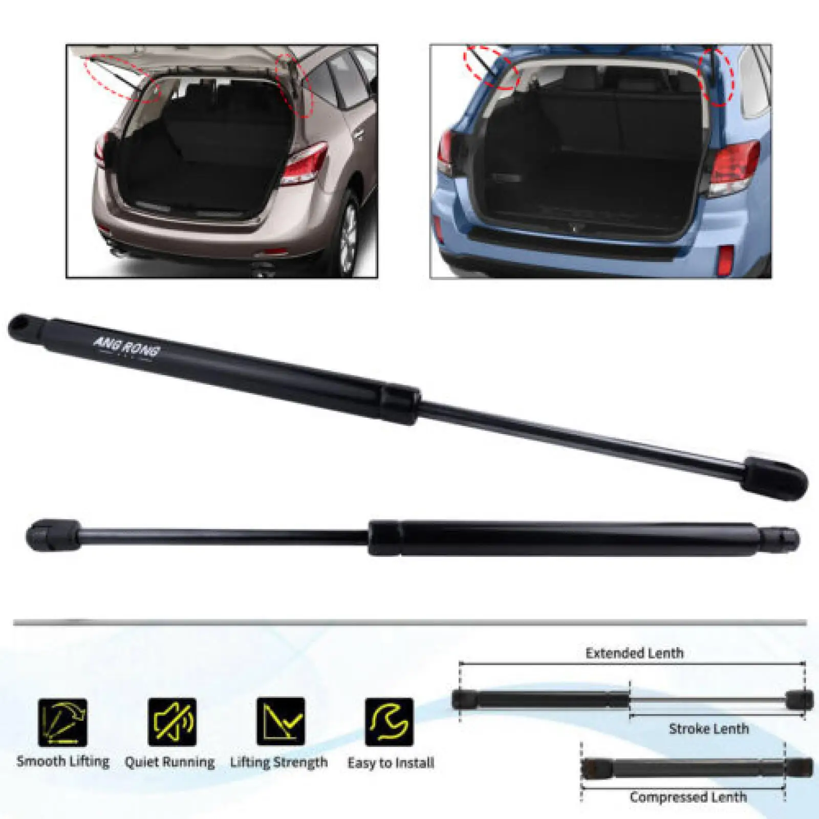 For-Hyundai-Santa-Fe-MK-II-2007-2012-SUV-Boot-Tailgate-Gas-Struts-81770 ...