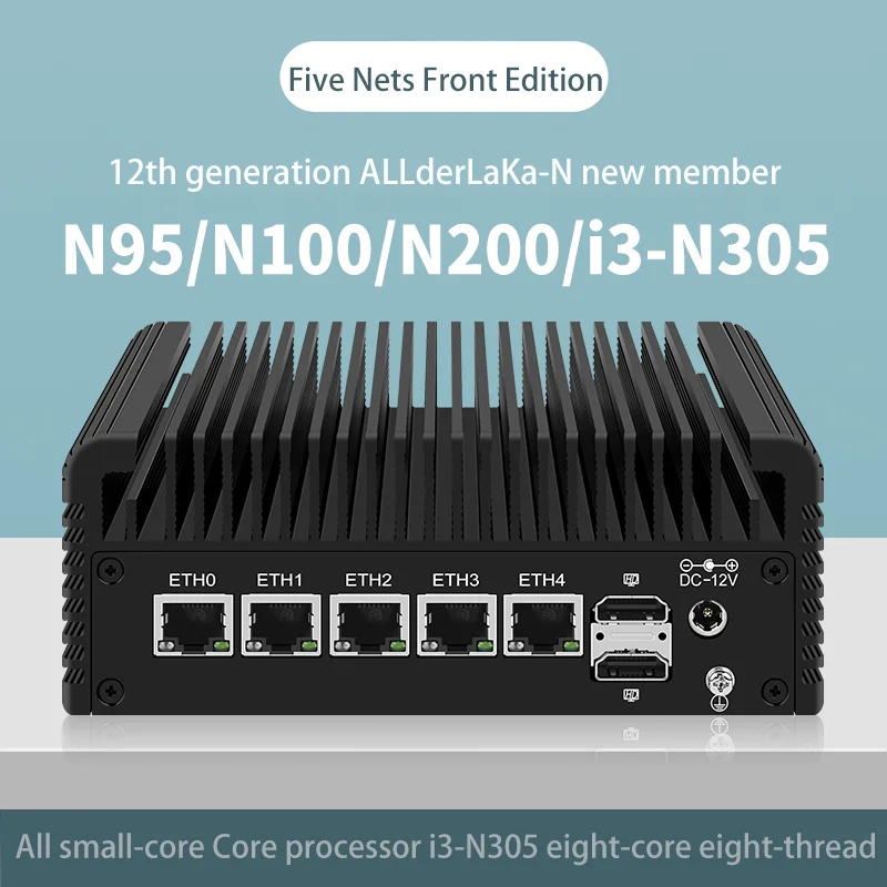 N100/N200/intel i3-N305 5 Wangfengshang version 2.5G dual M.2 dual SATA ...