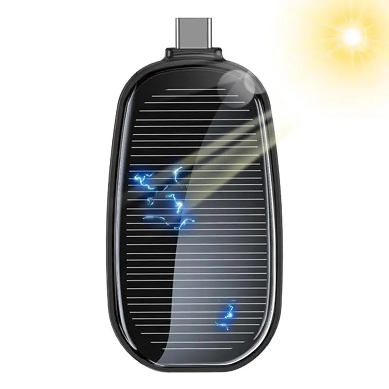 Solar-Keychain-Mini-Power-Bank-Powerbank-port-til-carregador-de ...