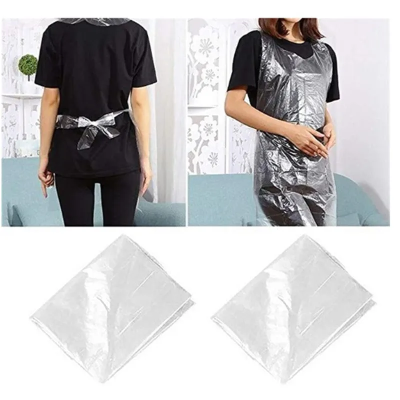 100Pcs-Pack-Disposable-Transparent-Apron-Beauty-Apron-Body-Art-Use ...
