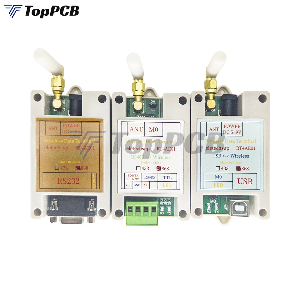500M USB RS485 RS232 Wireless Transceiver Repeater -40-20DBM 433M 868M ...