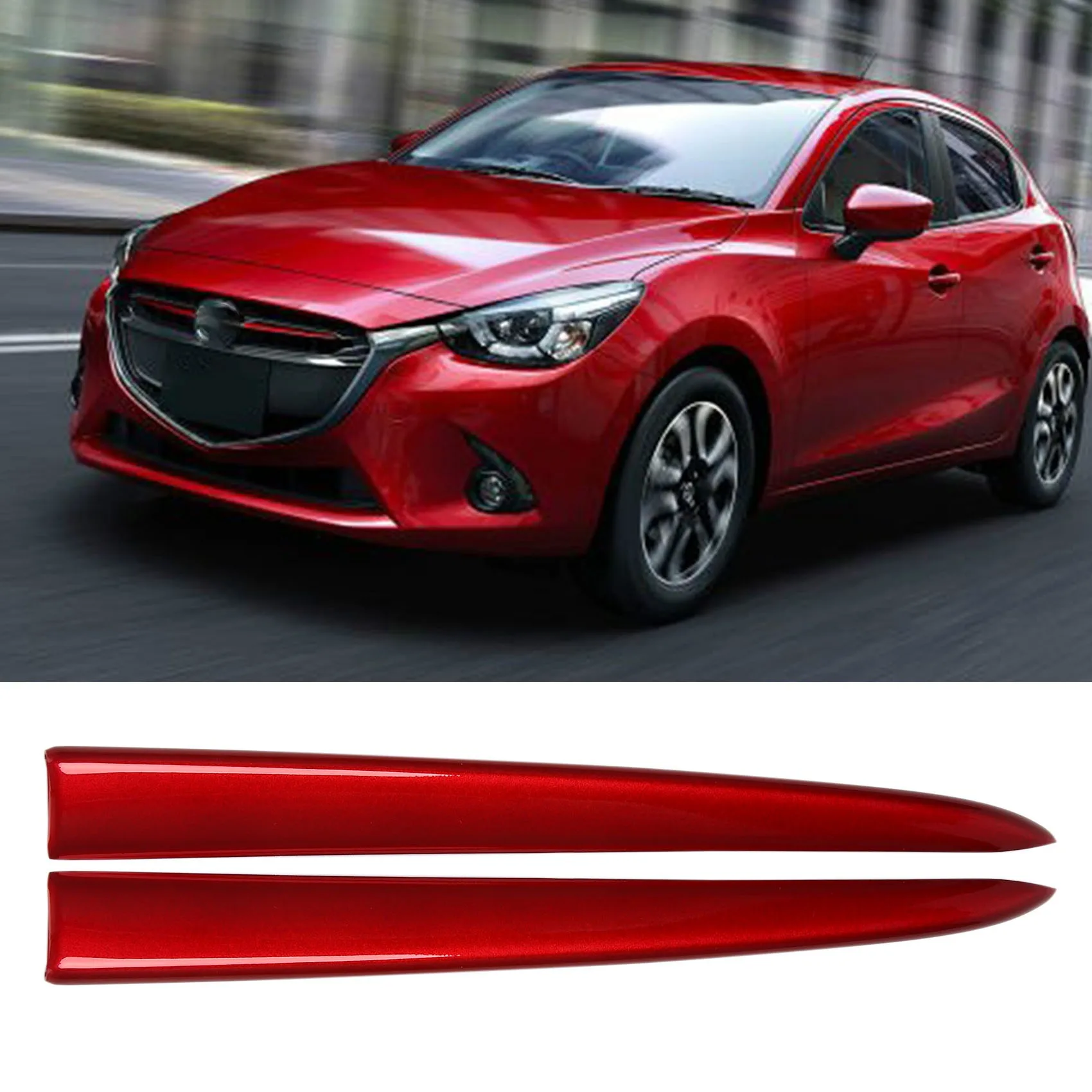 Car-Front-Grille-Grill-Cover-Trim-Molding-for-Mazda-2-Demio-2015-2017 ...