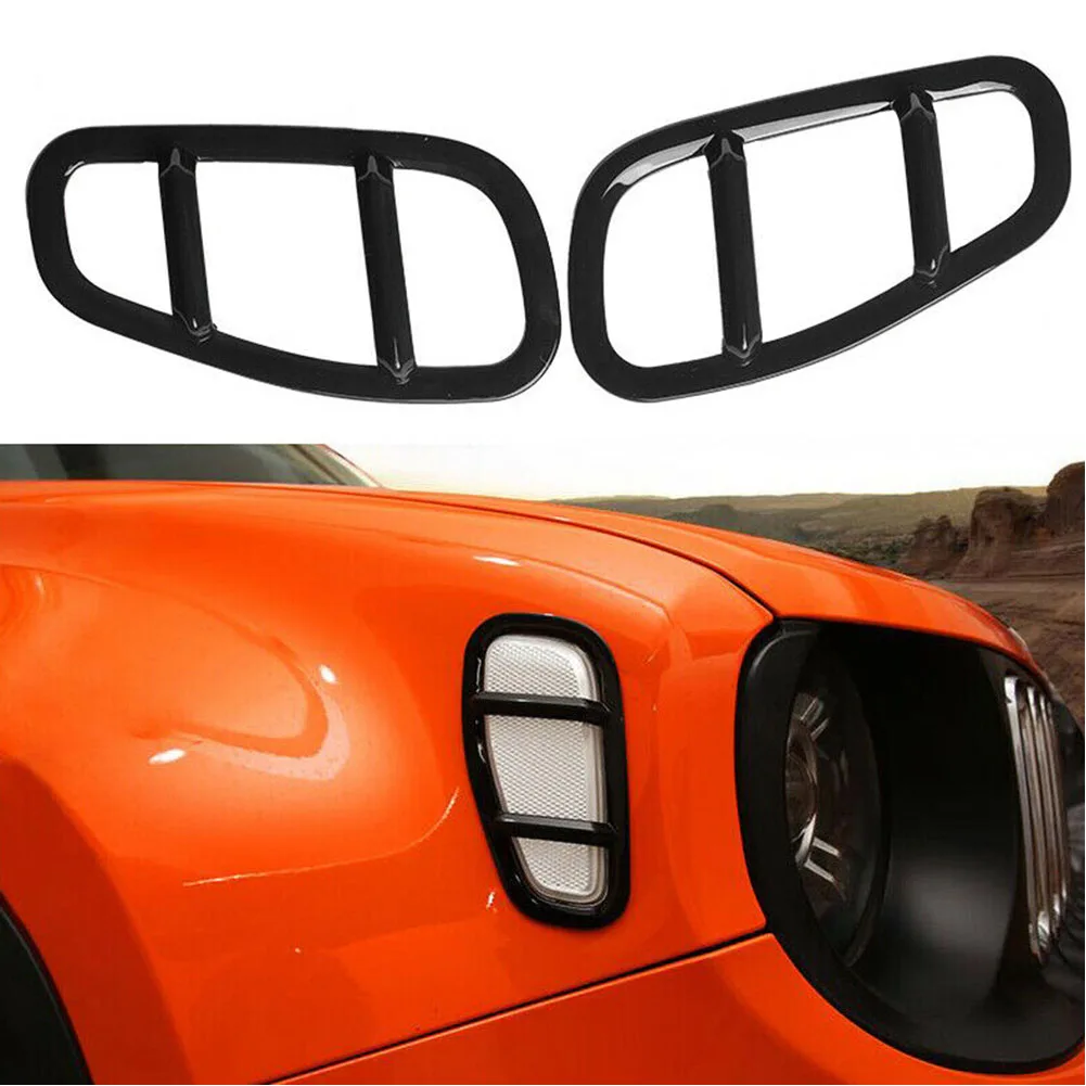 2pcs-Side-Lamp-Cover-For-Jeep-Renegade-2015-2019-Black-Side-Lamp-Cover ...
