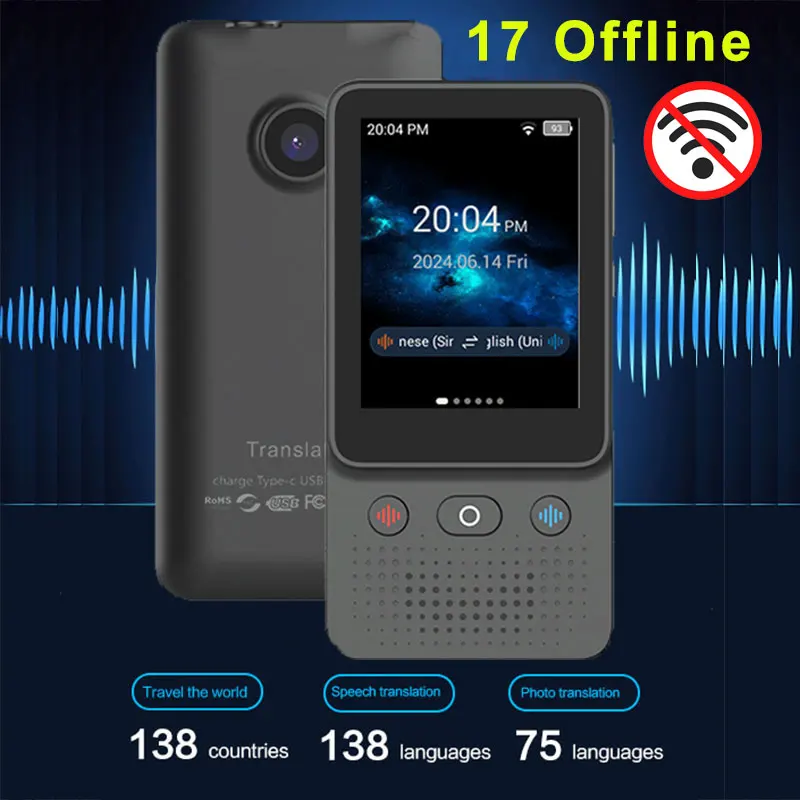 T21-Offline-Portable-Audio-Translator-138-Language-Smart-Translator-In ...
