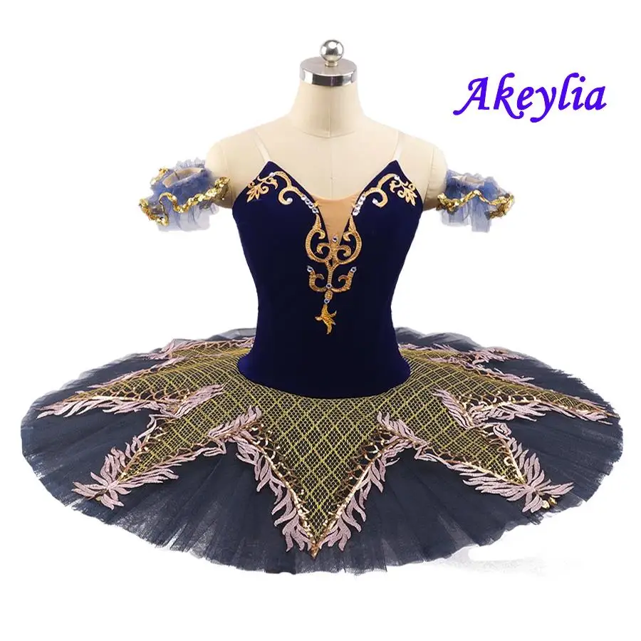 Professional Ballet Tutu Navy Blue Classical Performance Concert ...