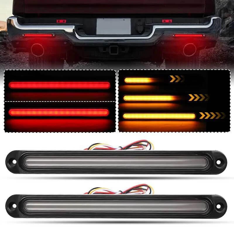 2Pcs-set-Universal-10-Inch-36-LED-Turn-Tail-Brake-Light-Amber-Red ...