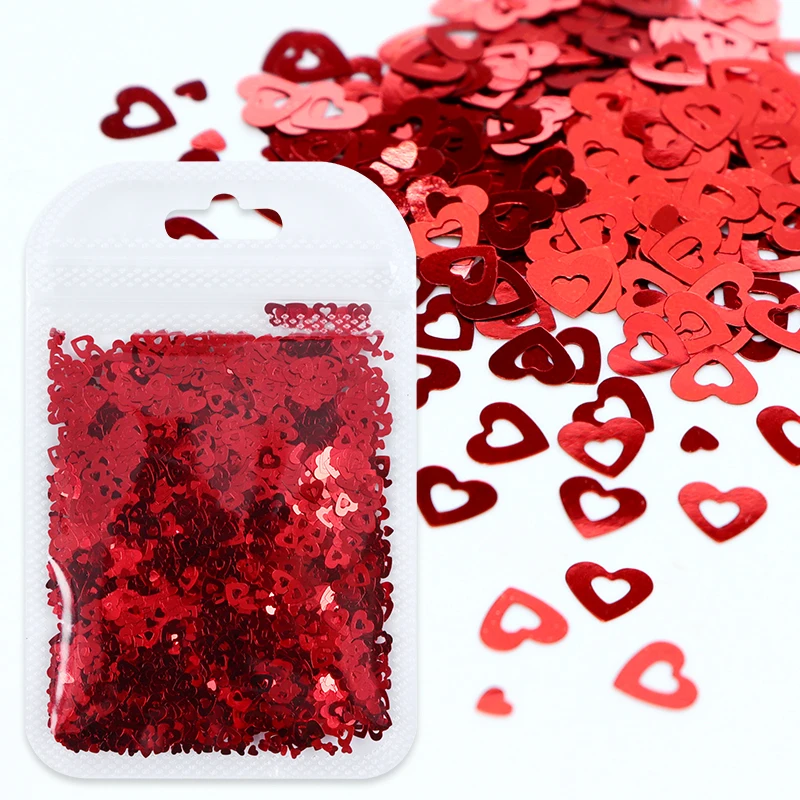 Red Glitter Hearts