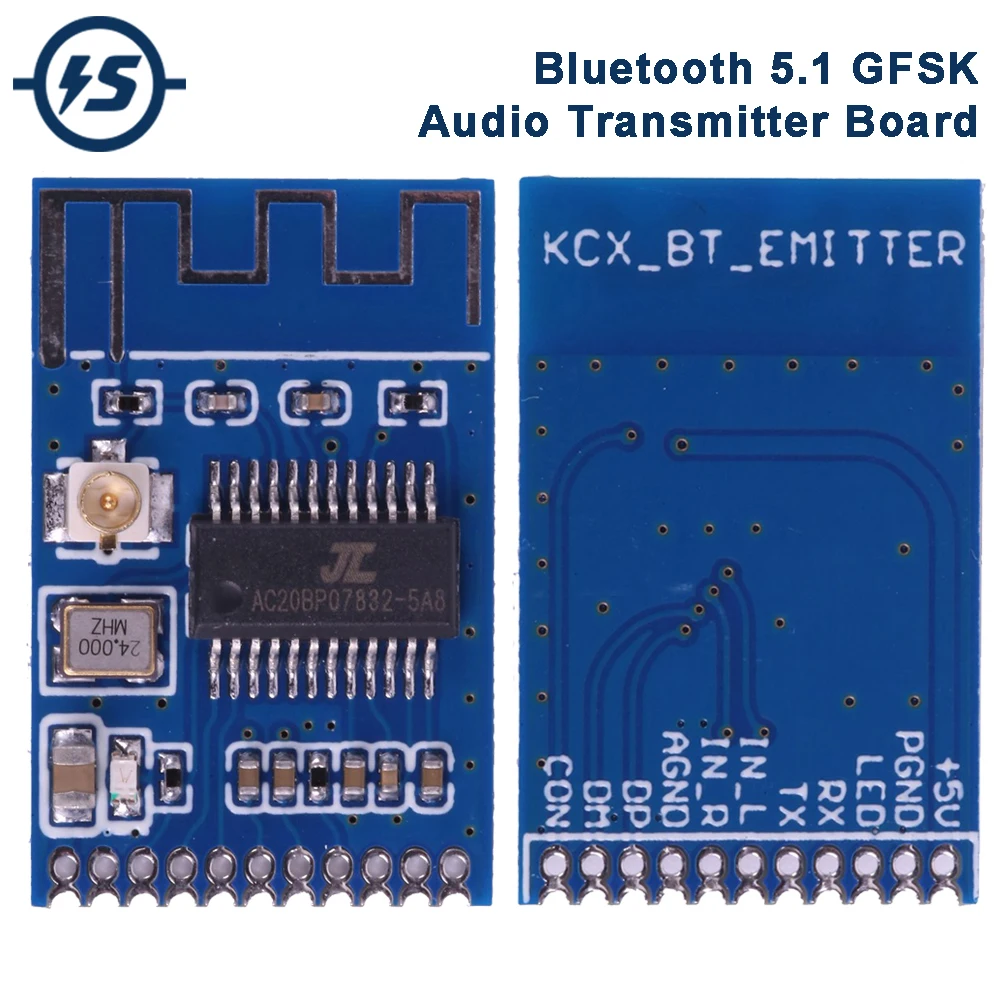 Bluetooth 5.1 Gfsk Stereo Audio Transmitter Board Gfsk Wireless ...