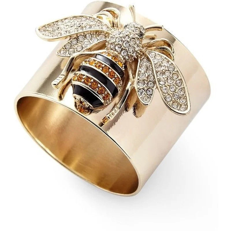 Exquisite-Luxury-Gold-Colors-Carved-Bee-Rings-for-Women-Trendy-Metal ...
