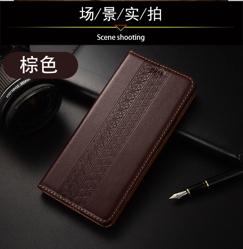 Case For Redmi 14C 13C 12C 12 11A 10 10X 10A 10C 9T 9A 9C A3X A3 A2 A1 Luxury Genuine Leather ...