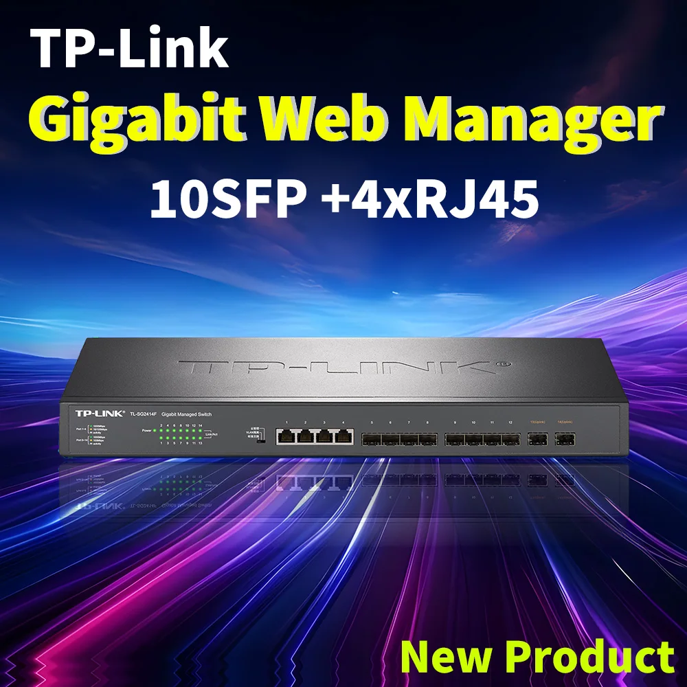 TP-LINK-14port-Gigabit-Web-Managed-Fiber-Optic-Switch-SFP-Fiber-Optic ...