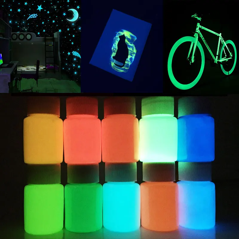 15-60g/Bottle Fluorescent Pigment Long-Lasting Luminous Paints Auto ...