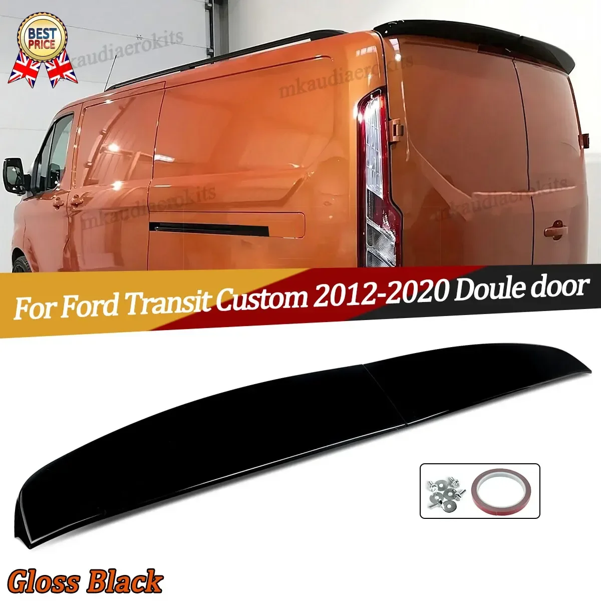 For Ford Transit Custom 2012-2019 Double Door Spoiler Rear Trunk Lip ...