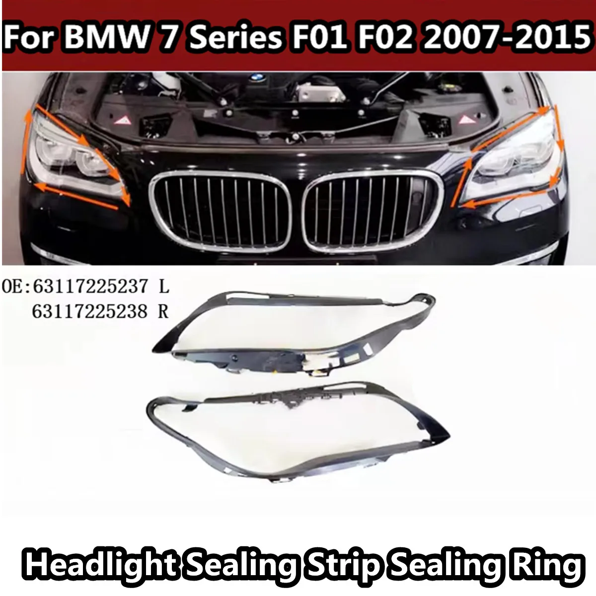 Headlight-Sealing-Strip-Sealing-Ring-For-BMW-7-Series-F01-F02730-740 ...